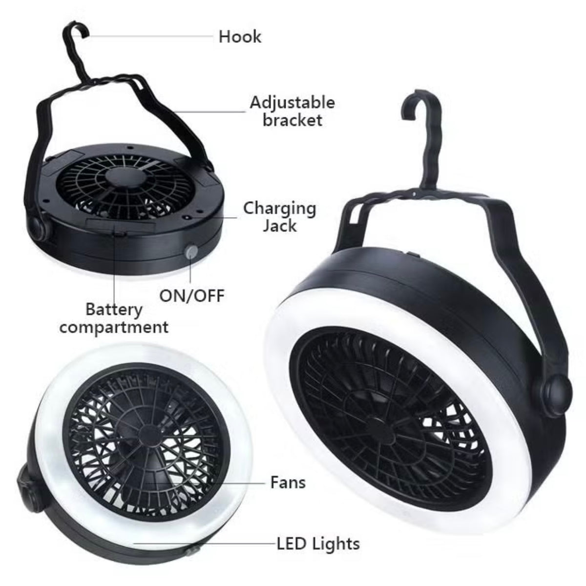 CAMP TENT FAN-LIGHT (RENT) – Kook